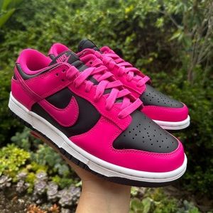 Nike | Shoes | Nike Dunk Low Womans Fierce Pink And Black Shoes ...